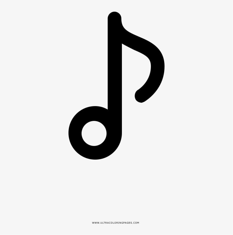 Eighth Note Coloring Page - Eighth Note - Free Transparent PNG Download ...