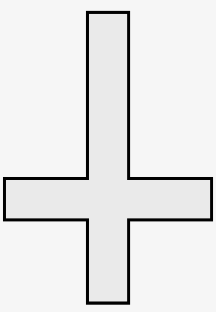 Upside Down Cross Png - Upside Down Cross Outline - Free Transparent ...