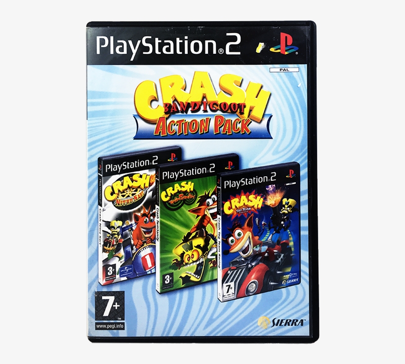 Crash Bandicoot Action Pack Playstation 2 Ps2 - Crash Bandicoot Action ...