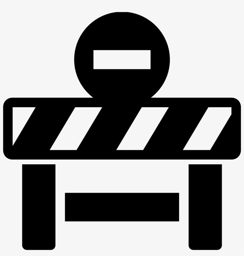 The Universal Road Closure Sign, A Generic Sawhorse - Road Closure Icon ...