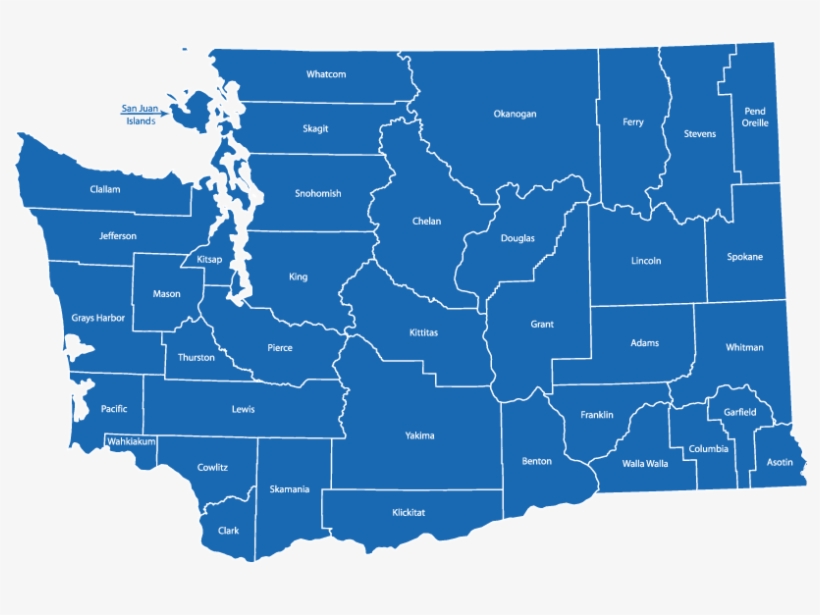 Filter By - - Map Of Washington State - Free Transparent PNG Download ...