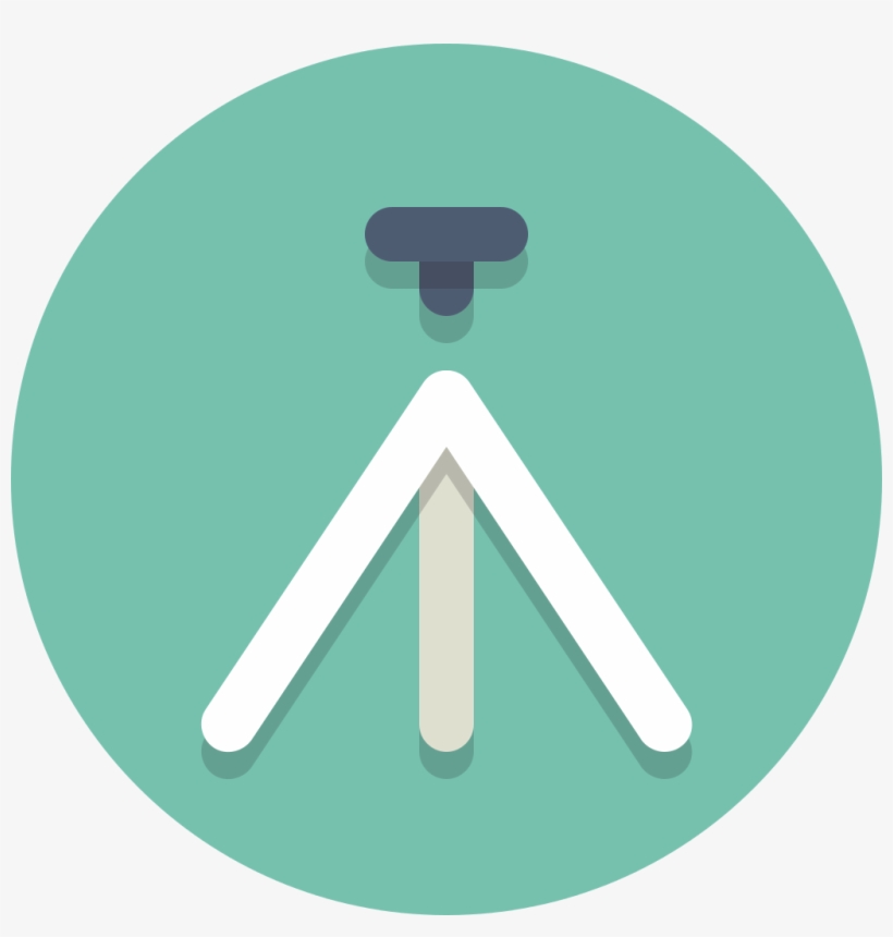 Circle Icons Tripod - Tripod Flat Icon Png - Free Transparent PNG ...