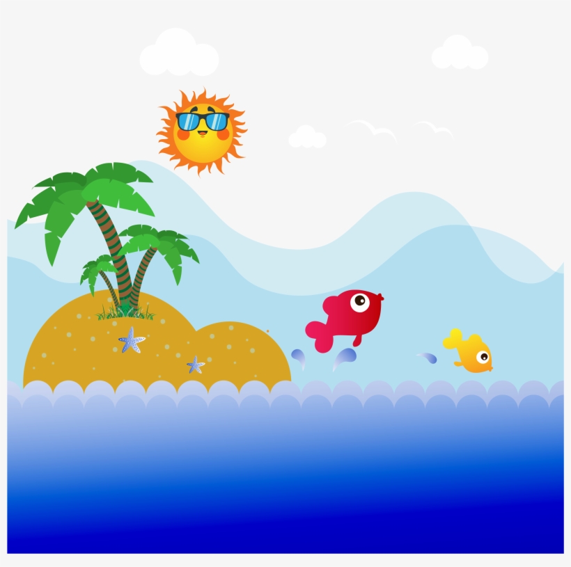 Cdr Graphic Design Colorful Ocean - Cartoon - Free Transparent PNG ...