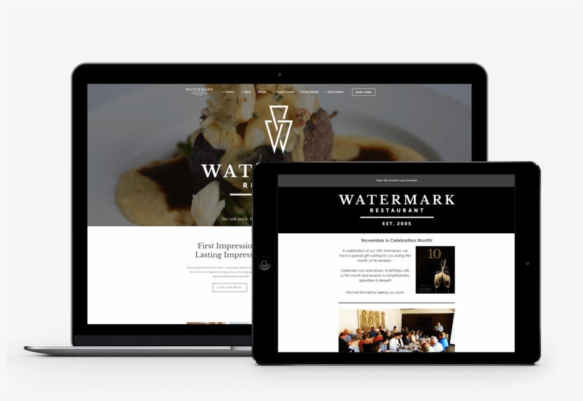 Watermark Marketing Casestudy Mockup 1600px - Restaurant - Free ...