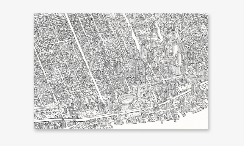 Hand Drawn Map Of Downtown Toronto - Free Transparent PNG Download - PNGkey