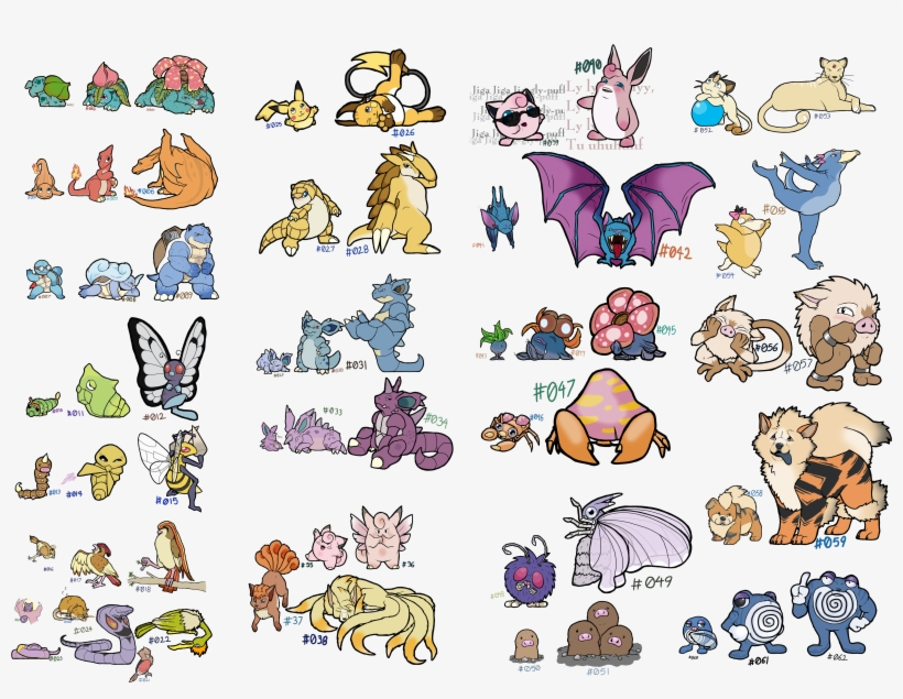 Wip First Gen Pokemon - First Gen Pokemon Art - Free Transparent PNG ...