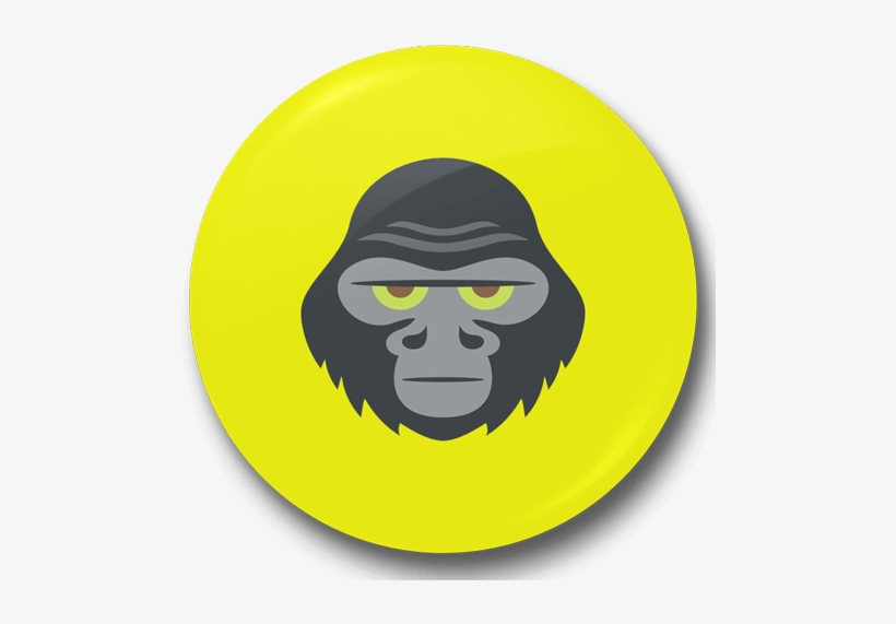 Gorilla Face Badge - Gorilla Emoji - Free Transparent PNG Download - PNGkey