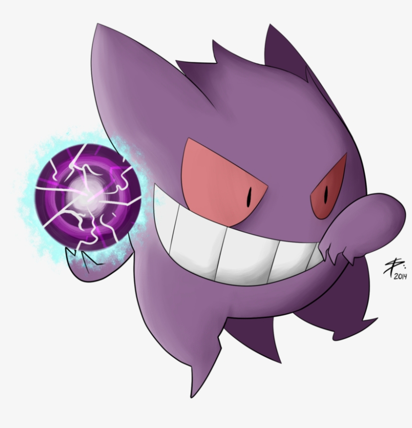 Gengar Used Shadow Ball By Digitalpelican-d7tkk8e - Cartoon - Free ...