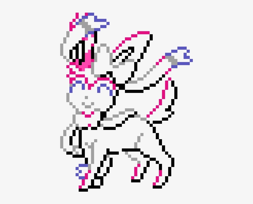 Sylveon - Pixel Art Sylveon - Free Transparent PNG Download - PNGkey