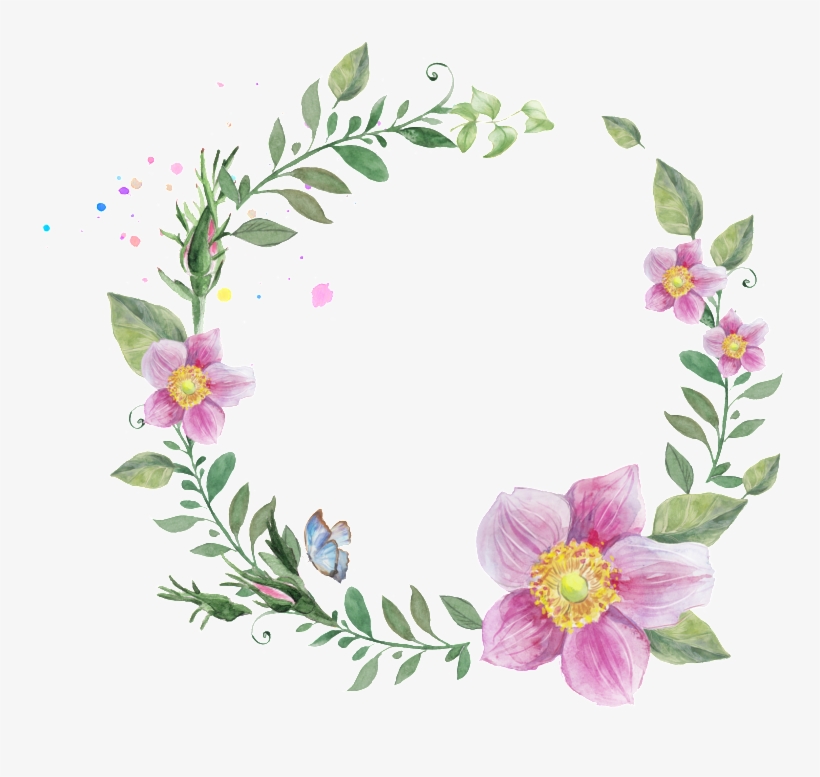 Sen Elegant Hand Painted Garland Decorative Elements - Printable In ...