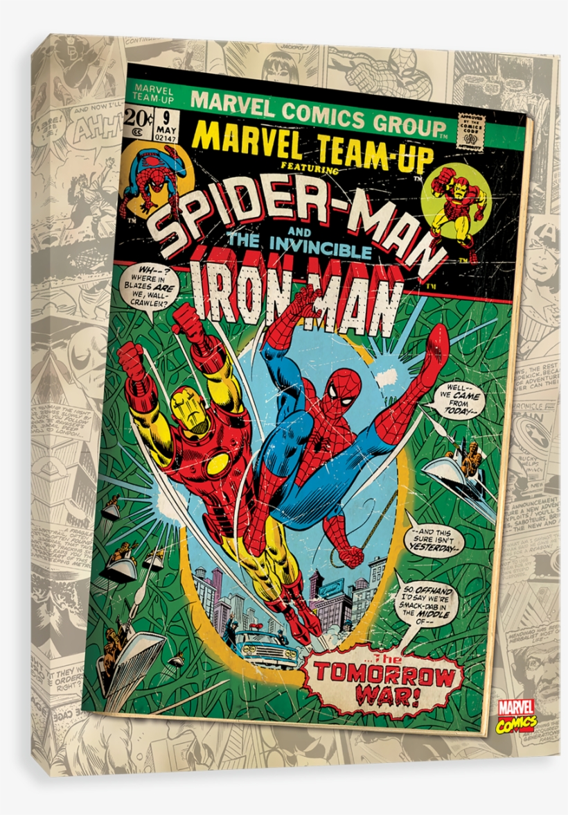 Amazing Spider-man And Invincible Iron Man - Icanvas Marvel Comic Book ...