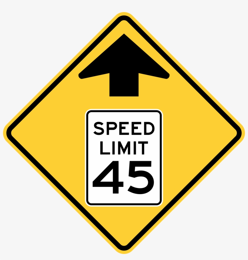 Open - Speed Limit 45 Ahead - Free Transparent PNG Download - PNGkey