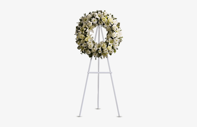 Serenity Wreath Standing Spray In Any Color - Funeral Arrangement ...