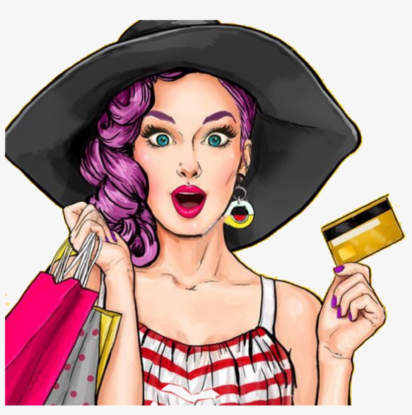Woman Pop Art Credit Card - Free Transparent PNG Download - PNGkey