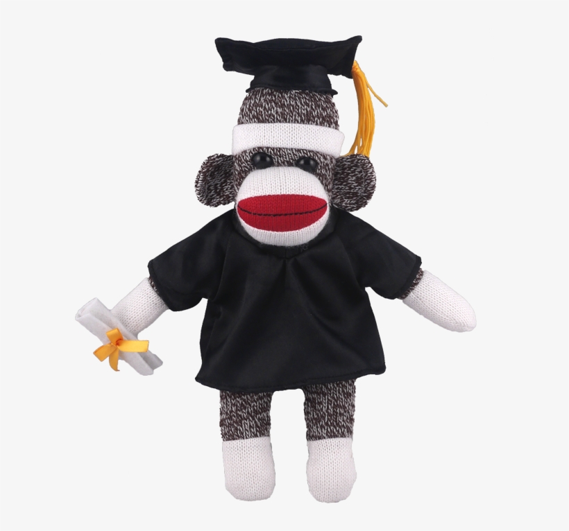 Original - Original Sock Monkey In Graduation Cap & Gown With - Free ...