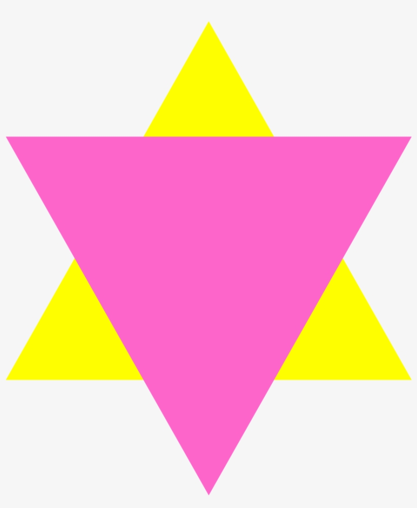 Pink Triangle Jew - Jewish Star Pink Triangle - Free Transparent PNG ...
