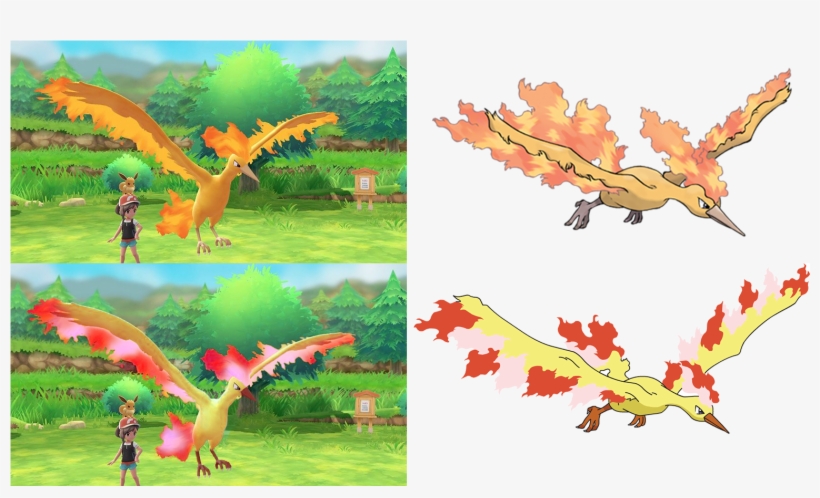 1mib, 1553x848, Comparison - Pokemon Moltres - Free Transparent PNG ...