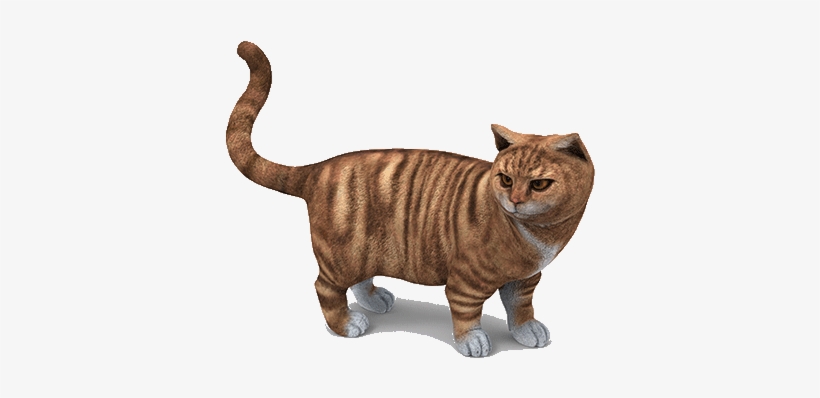 Cat 3d Figurine Made Of Sandstone - 3d Cat Model Png - Free Transparent ...