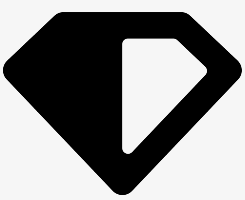 Diamond Shape Symbol With Black And White Half Parts - Diamond Shape ...