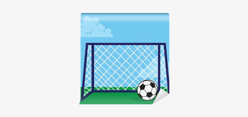 Soccer Net Outside With Soccer Ball Wall Mural • Pixers® - Football ...