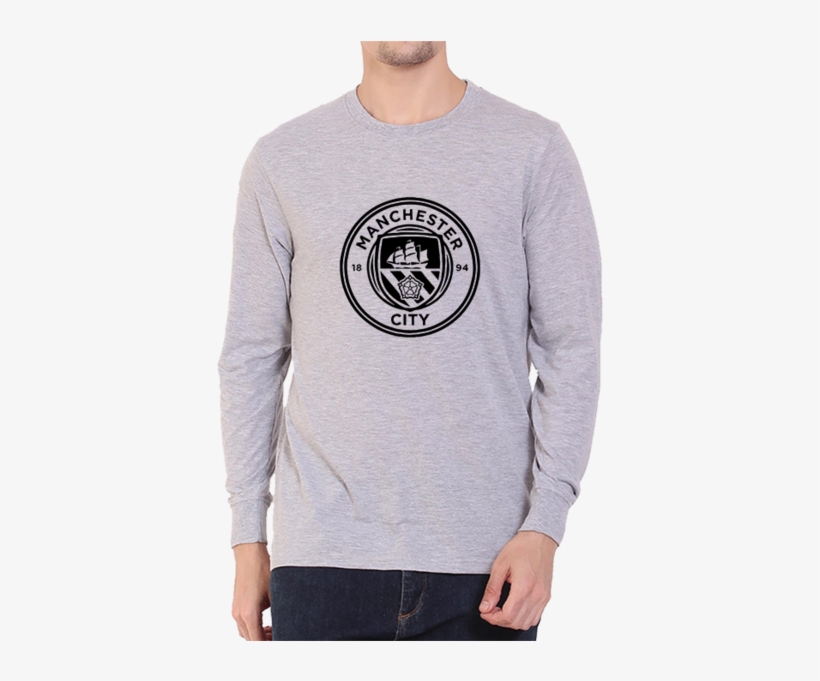 Manchester City Logo -full Sleeve Grey - Official Manchester City Man ...