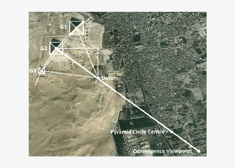 Satellite Image Of The Three Main Pyramids Of Giza - Pyramid Of Giza ...
