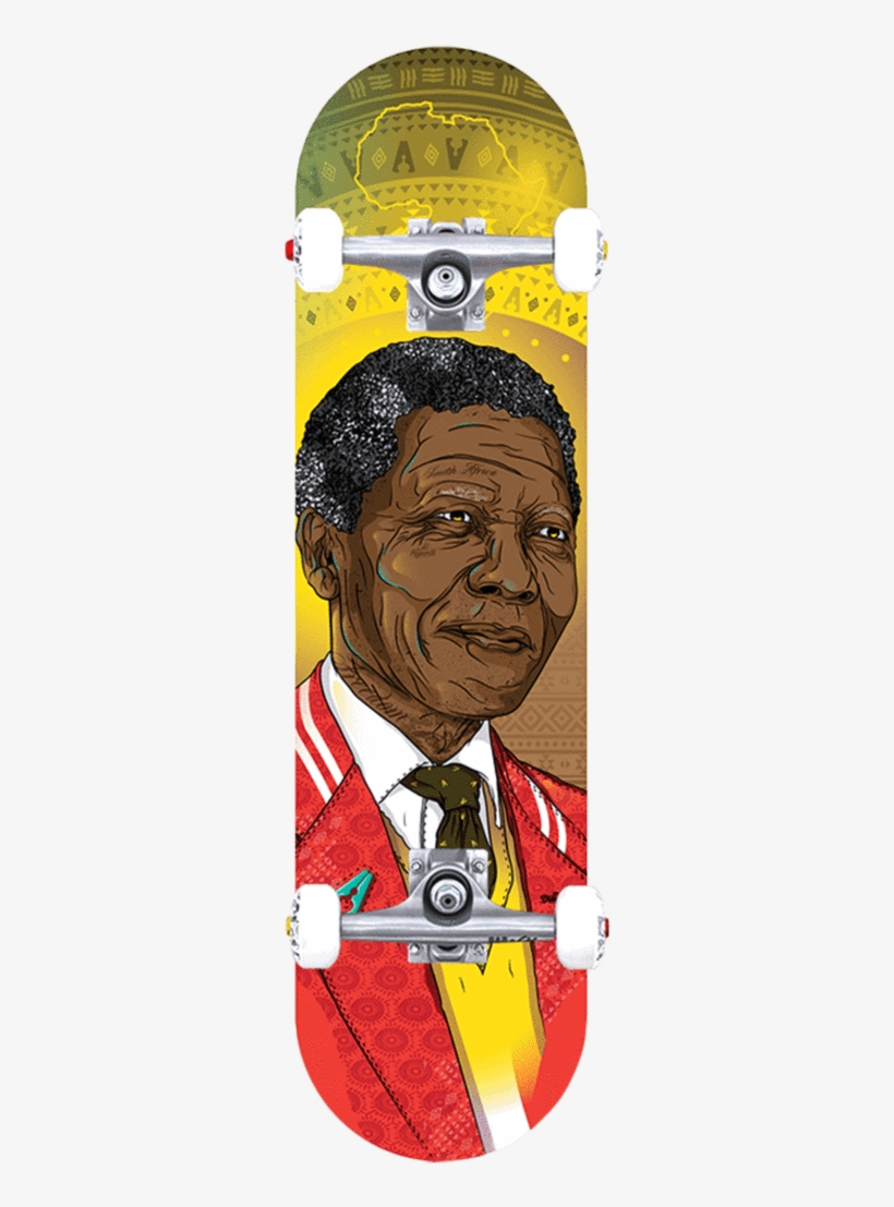 Nelson Mandela Icon Complete Skateboard With Trucks - Free Transparent ...