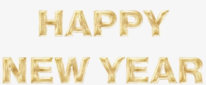 Big Image - Happy Year Gold Text Png - Free Transparent PNG Download ...