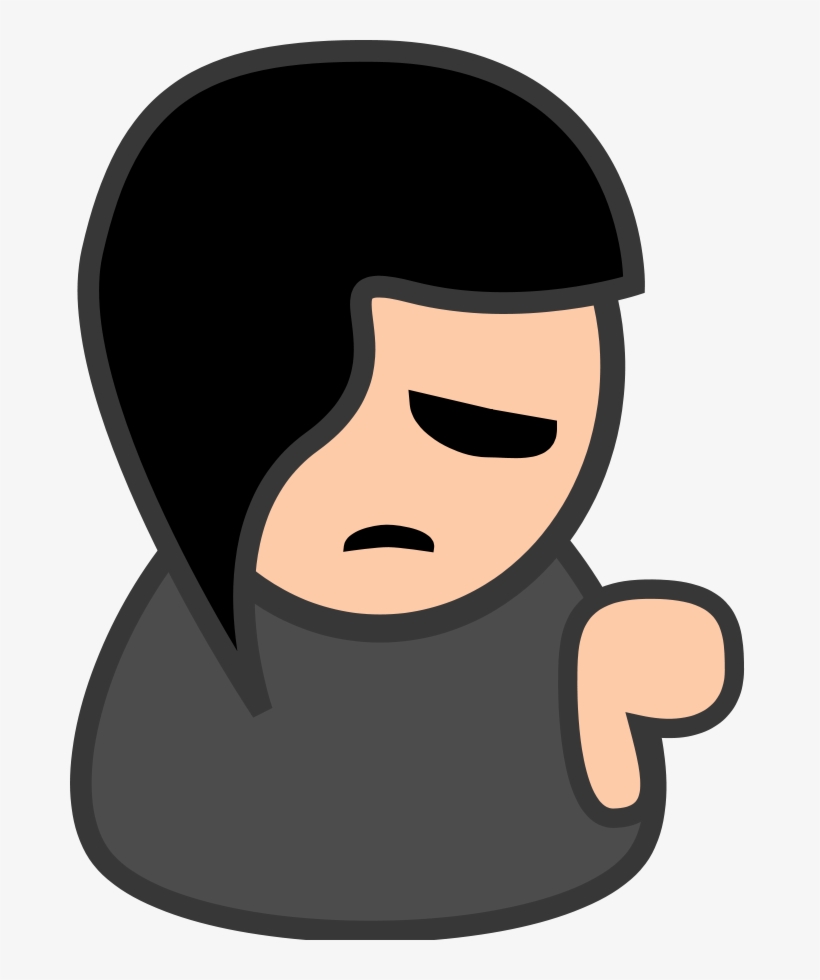 Cartoon Sad Person - Emo Clipart - Free Transparent PNG Download - PNGkey