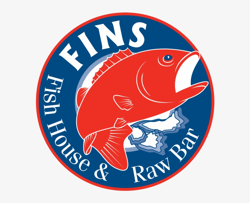 Fins Fish House And Raw Bar Logo - Fins Rehoboth - Free Transparent PNG ...