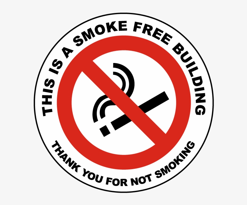 This Is A Smoke Free Building Label - Do Not Smoke In Public Places ...