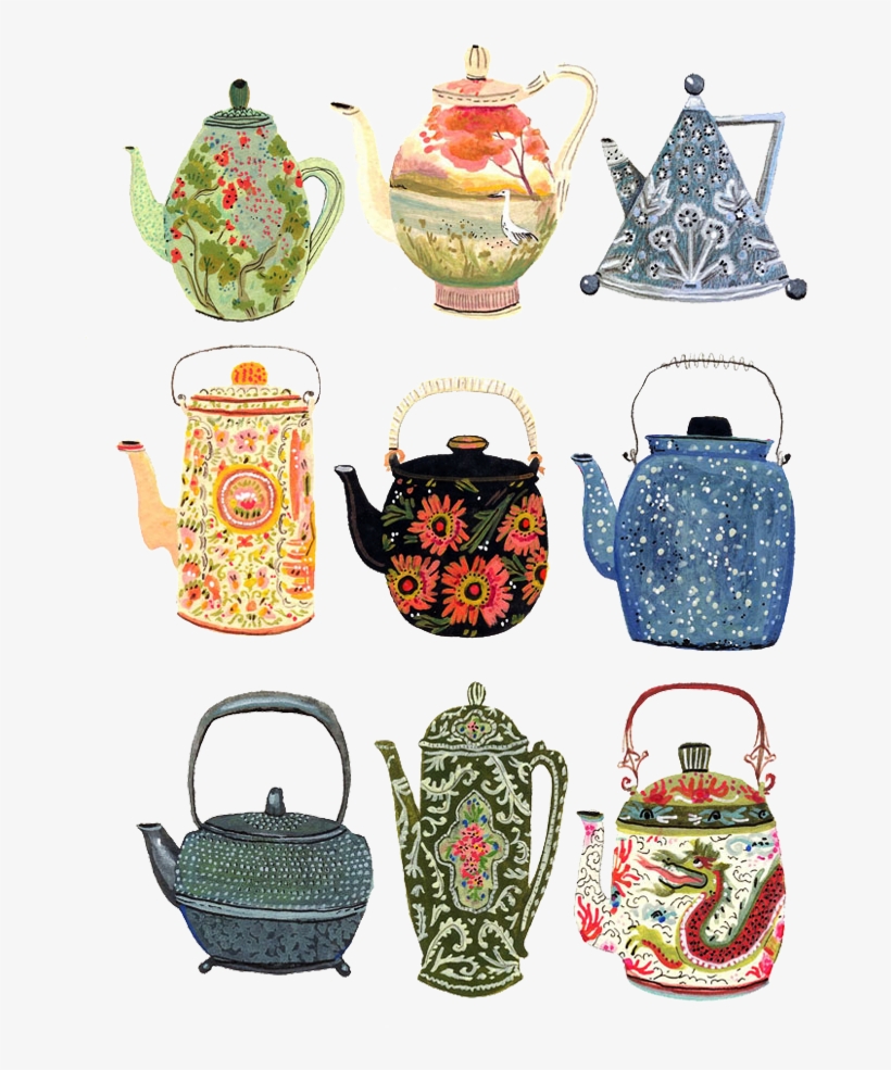 Illustration By Becca Stadtlander - Cute Teapot Illustrations - Free ...