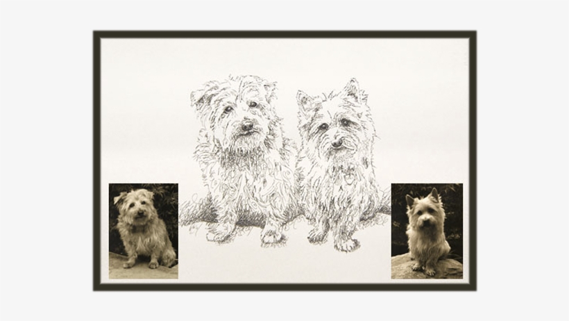 Original Drawing Two Dogs - Drawing - Free Transparent PNG Download ...