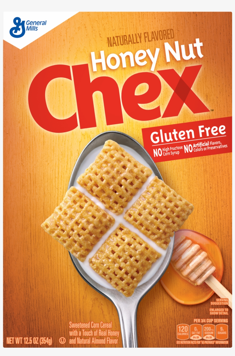 Chex Gluten Free Cereal, Honey Nut, - Corn Chex - Free Transparent PNG ...