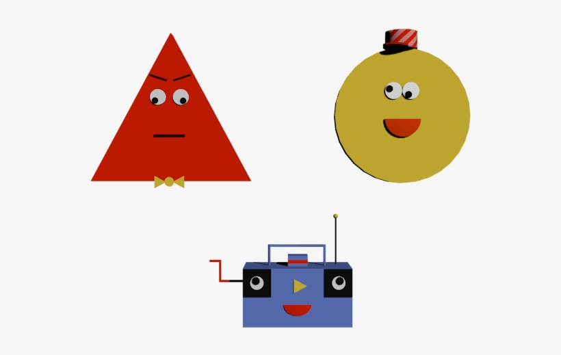 Happy Circle And Angry Triangle - Free Transparent PNG Download - PNGkey