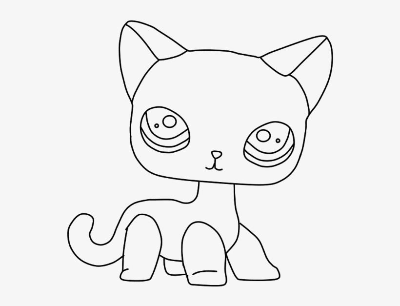 Lps Shorthair Cat Outline - Free Transparent PNG Download - PNGkey