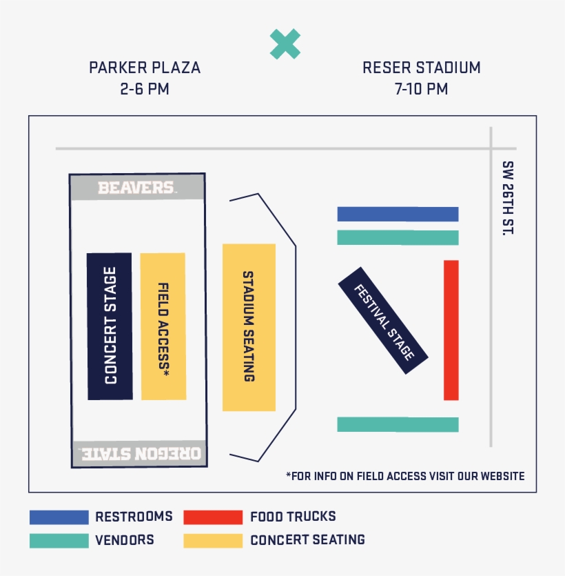 Dam Jam 2018 Reser Stadium And Parker Plaza Map - Reser Stadium - Free ...