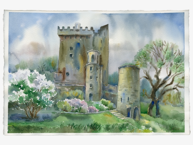 Spring Original Watercolour - Blarney Castle - Free Transparent PNG ...