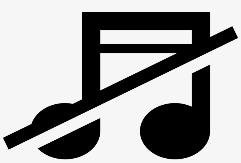No Music Sign Of Musical Note With A Slash Comments - No Music Png ...