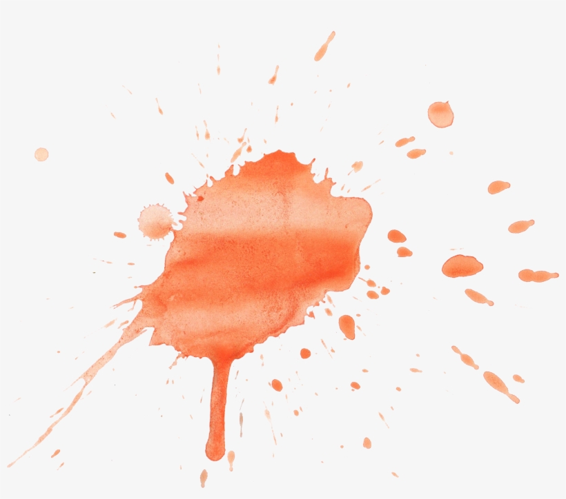 Free Orange Watercolour Splatter - Free Transparent PNG Download - PNGkey