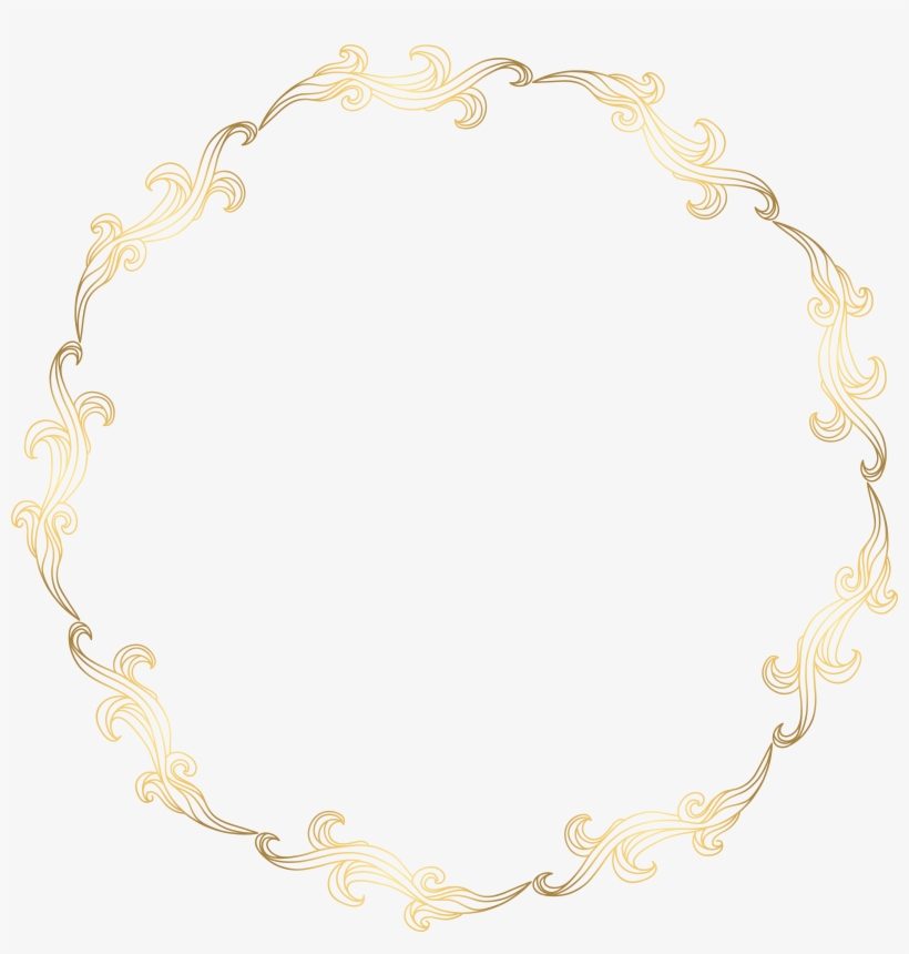 Gold Flower Border Clip Art