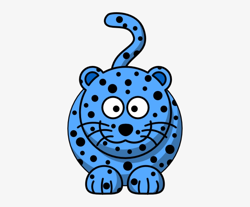 Png Royalty Free Download Blue Clip Art At Clker Com - Cartoon Leopard ...