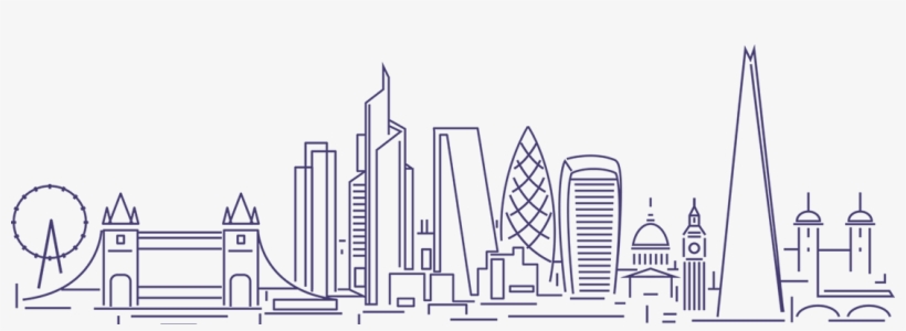 London Skyline Outline - London Skyline - Free Transparent PNG Download ...