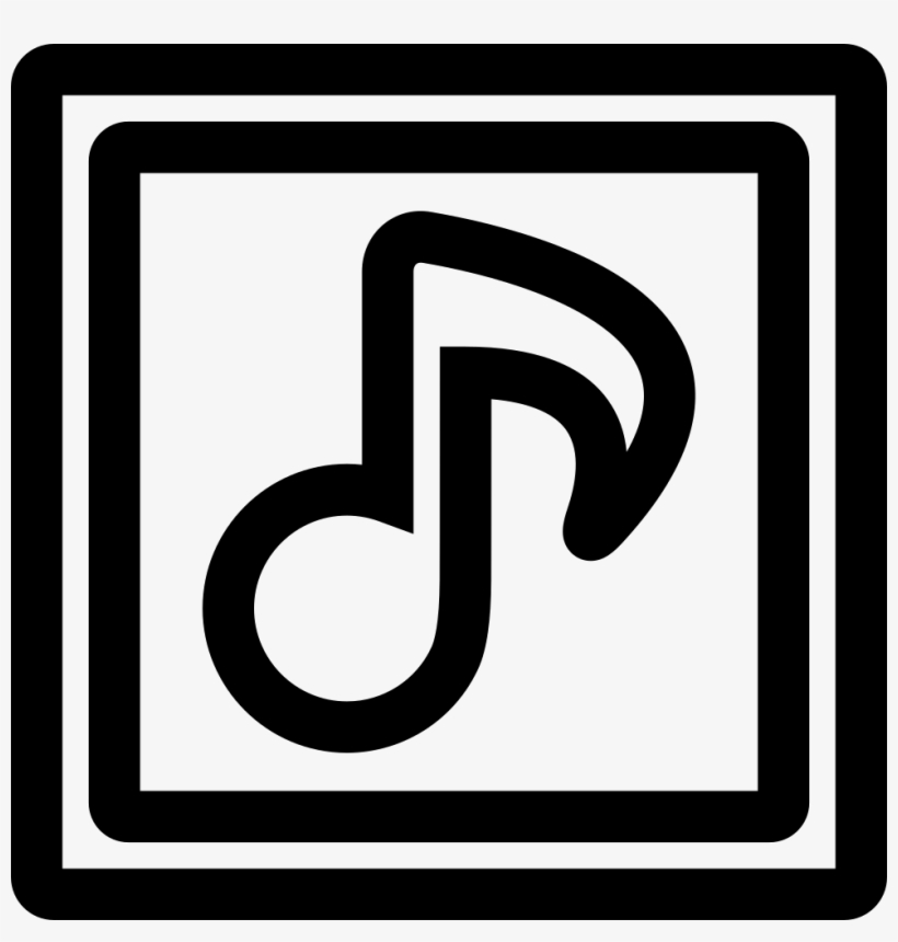 Musical Note Outline Symbol Inside Two Squares Comments - Рамазан Айы ...