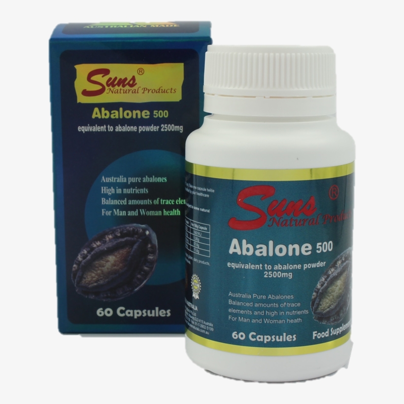 Suns Abalone 2500mg 60 Capsules - Product - Free Transparent PNG ...