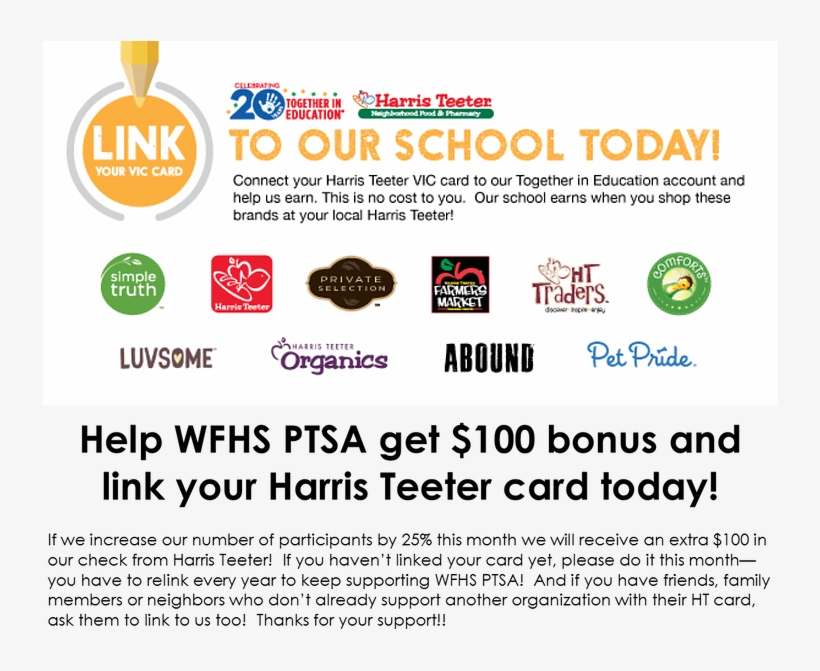 Ht Cards - Harris Teeter Together In Education - Free Transparent PNG ...