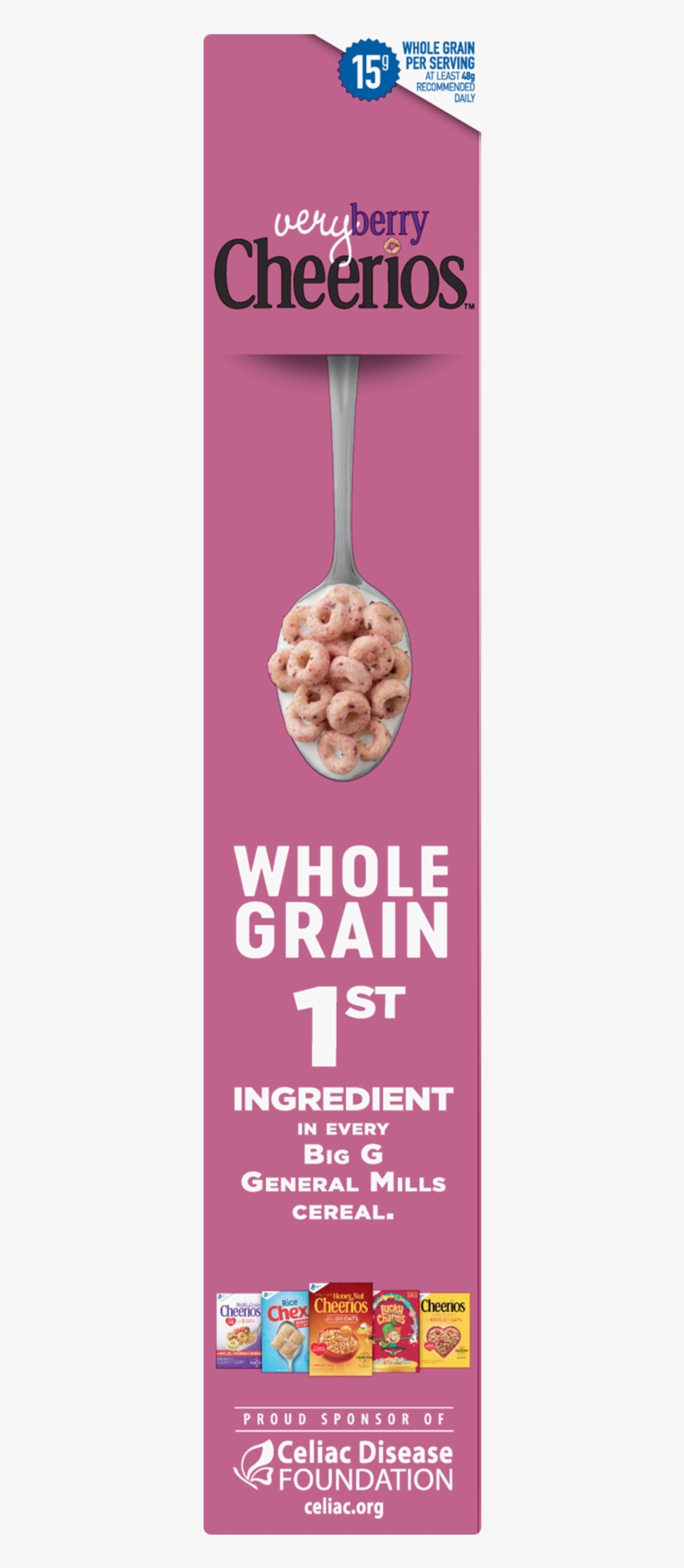 Pack Very Berry Cheerios Gluten Free - Cheerios Box - Free Transparent ...