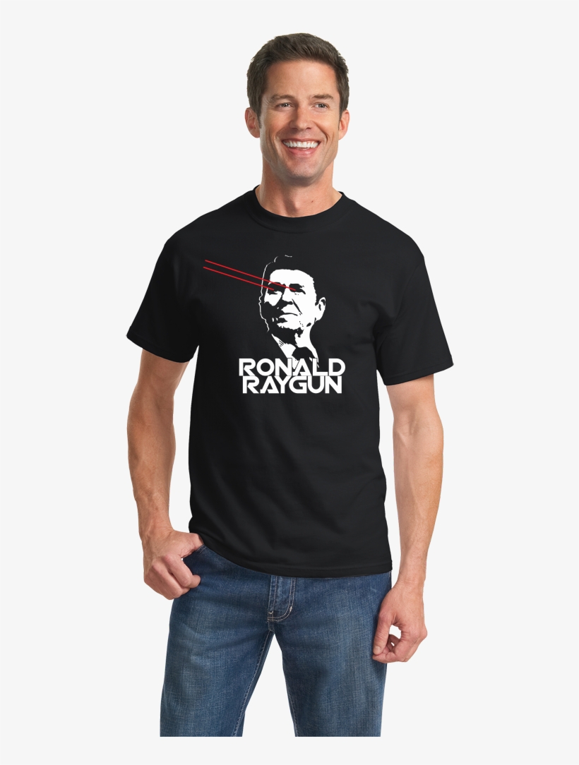 Standard Black Ronald Raygun - Port And Company Essential Tee - Free ...
