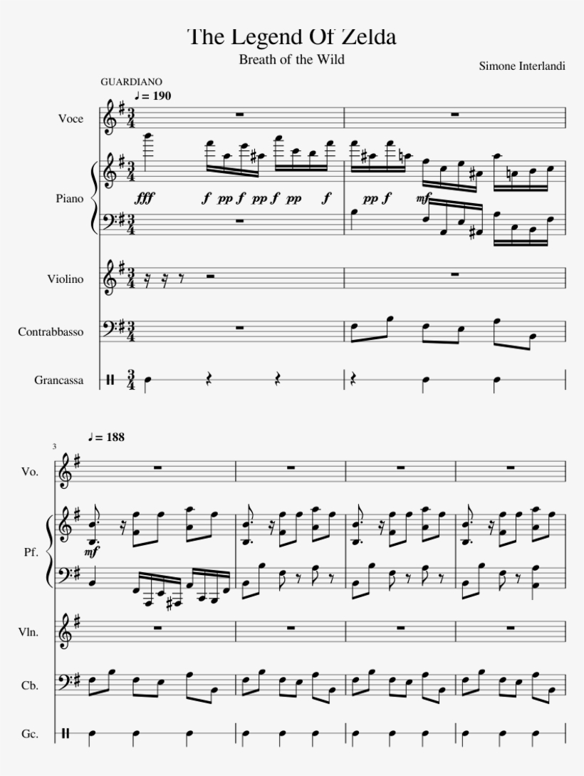 The Legend Of Zelda - Sheet Music - Free Transparent PNG Download - PNGkey
