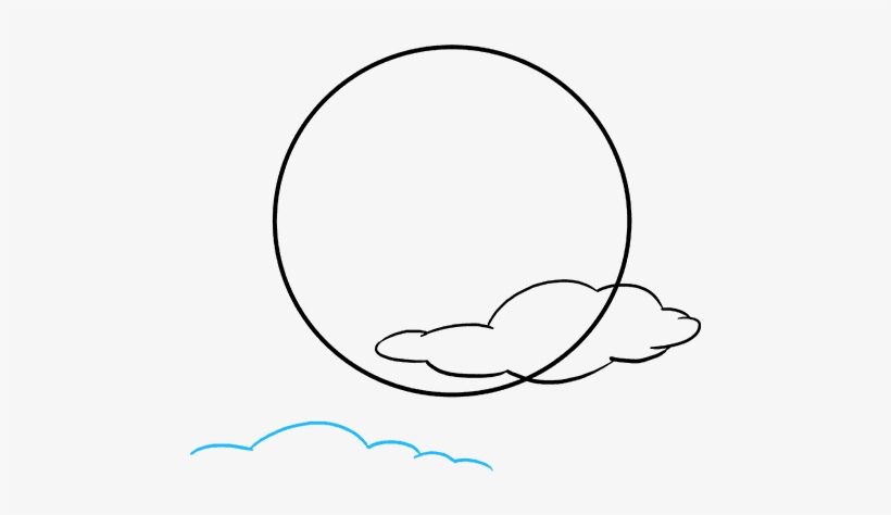 Moon Sketch With Transparent Background - Drawing - Free Transparent ...